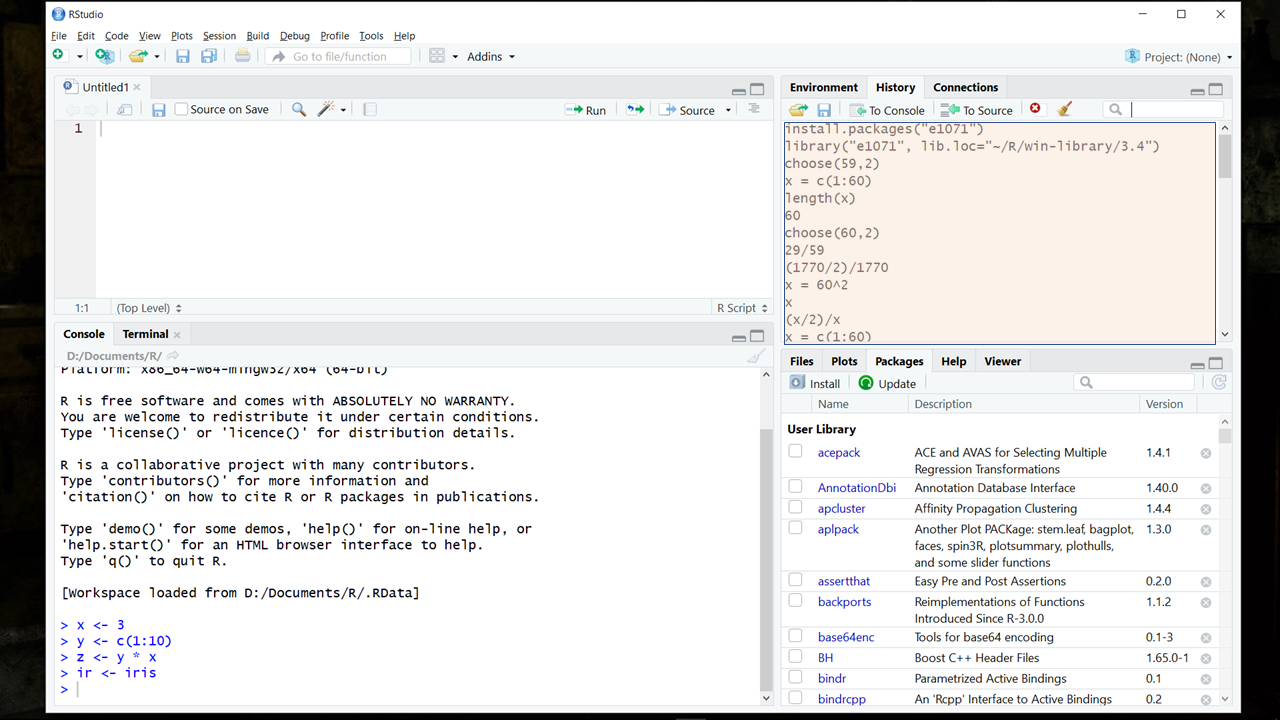 Tour Of RStudio